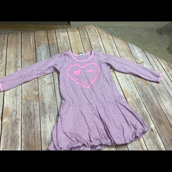 Dresses | Girls Smiley Face Heart Long Sleeve Dress | Poshmark